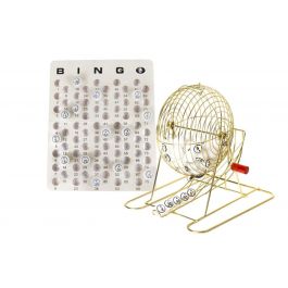 Extra Large Brass Bingo Cage Set